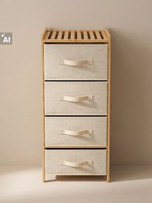 Sinsay - Regál s látkovými zásuvkami - béžová