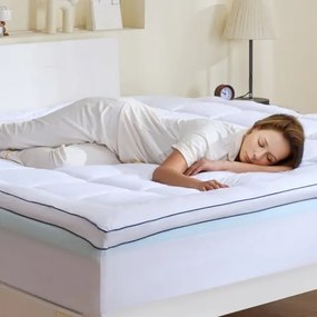 Matrac Topper Premium Memory Foam Fiber Fill King tloušťka 101,6 mm