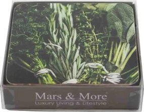 6ks pevné korkové podtácky bylinky Herbs - 10*10*0,4cm