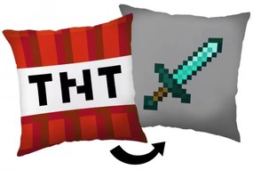 Polštářek Minecraft TNT a meč 40x40 cm