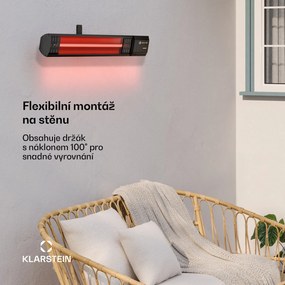Klarstein Infračervené nástěnné topidlo Phantom | 2000 W | 15 m² | Výkonné a tenké | 84 cm x 10 cm
