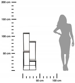 Stojan na květiny KASKADA 110x40 černá