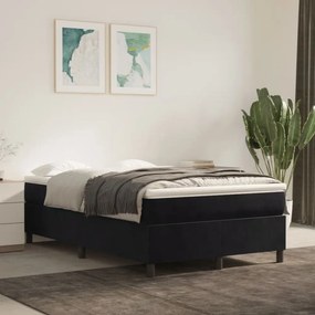 Box spring postel s matrací černá 120 x 200 cm samet 3144671
