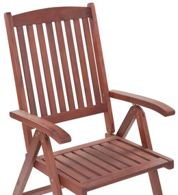 Sada 2 dřevěných zahradních židlí TOSCANA Beliani