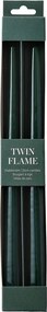 TWIN FLAME Sada svíček 2 ks 31 cm - tm. zelená