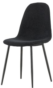 Jídelní židle Polar, 2ks, černá, 53x44x88