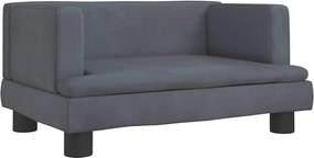 Pelíšek pro psy tmavě šedý 60 x 40 x 30 cm samet 171908