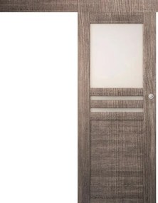 posuvné interiérové dveře na stěnu vasco doors MADERA model 5 Průchozí rozměr: 70 x 197 cm, Orientace dveří: Levé dveře, Dekor: Dub rustikální