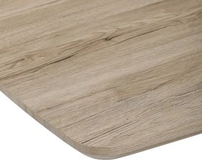 Stůl jídelní, kovové nohy, MDF, 3D dekor dub san remo, černý lak. (165 x 90) cm