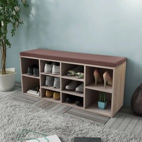 Lavice na boty 10 přihrádek odstín dubu 242555