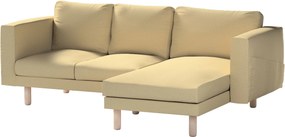 Potah na pohovku IKEA Norsborg 3-místná se šezlongem barva zelená látka pletený vzor