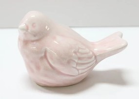 Keramický růžový ptáček NS0150