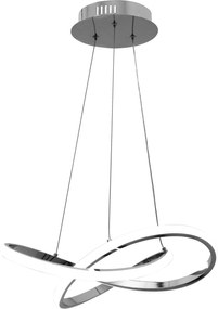 Toolight - LED závěsné svítodlo prstenové + dálkové ovládání APP389-CP, chrom, OSW-06905