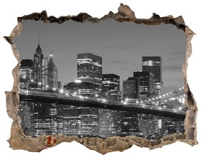 Wallmuralia Nálepka fototapeta 3D výhled Manhattan noc 95x64 cm