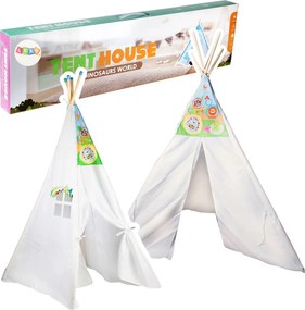 LEAN Toys Dětský stan Tipi s mráčky, vodotěsný domeček na zahradu