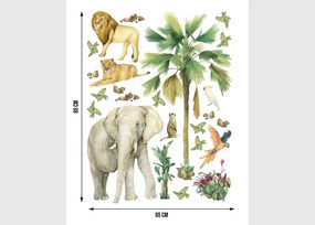 Dětská samolepka na zeď Jungle | 65 x 85 cm | DDK2337