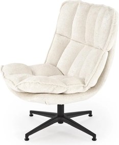 Designové otočné křeslo Fofana krémové
