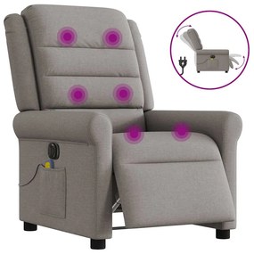 Elektrické masážní polohovací křeslo taupe textil 3303311