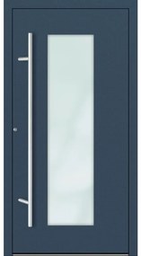 Hliníkové vchodové dveře FM Turen Premium P90 M08 modrá RAL5011 Orientace dveří: Levé, otevírání dovnitř, Standardní rozměr dveří včetně rámu: 100 cm x 200 cm - vnější rozměr rámu