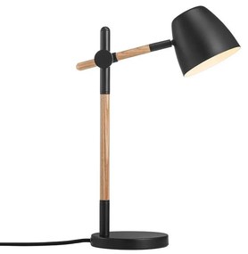 Kovová stolní lampička NORDLUX Theo s dřevěnými akcenty