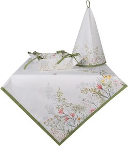 Bavlněná kulatá utěrka s lučními květy Wildflower Fields - Ø 80 cm