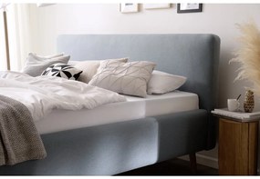 Čalouněná postel MATTIS S ÚLOŽNÝM PROSTOREM 160x200, ledově modrá