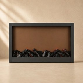 Dekorativní LED krb, kovový, 10 x 41 x 25 cm