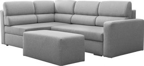 Casarredo - Komfort nábytek Rohová sedací souprava NEWPORT s taburetem, rozkládací, výběr barev | Umístění rohu: roh na pravé straně,potah: casablanca 2311