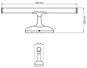 LED Koupelnové osvětlení zrcadla ARMONA LED/6W/230V 4000K 40 cm IP44 chrom
