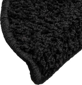 Schodové rohože 10 ks 56 x 17 x 3 cm černé, půlkulaté 149785