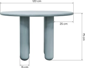 Jídelní stůl Suri 120 cm modrošedý