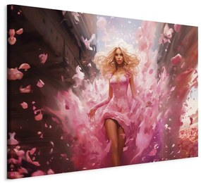 Obraz XXL Výbuch růžové - Barbie na vrcholu slávy v úžasné kreaci