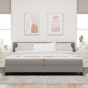 Postel s boxspringem s čelo Taupe 200 x 200 cm textil 3340049