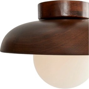 Hnědé stropní svítidlo se skleněným stínidlem ø 24 cm Elsa – Opviq lights