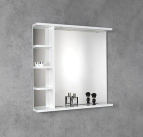 Aqualine Aqualine, KORIN STRIP zrcadlo s LED osvětlením a poličkami 70x70x12cm, KO360S