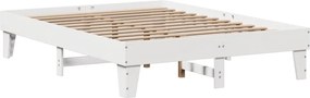 Postel bez matrace bílá 150 x 200 cm masivní borovice 3308841