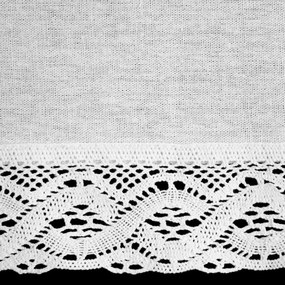 KRÁTKÁ ZÁCLONA NA PÁSCE VINCE 100X40 CM BÍLÁ