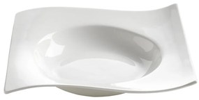 Bílý hluboký porcelánový talíř Motion – Maxwell &amp; Williams