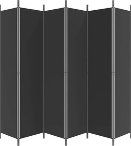 vidaXL 6dílný paraván 300 x 220 cm textil [350206] Barva: antracitová