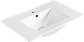 Sapho Slim - Umyvadlo 71x47 cm, s přepadem, otvor pro baterii, bílá 1601-70