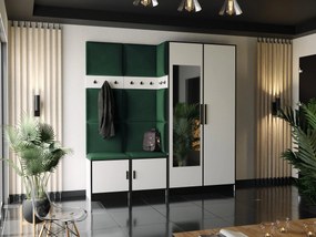 Šatní skříň Roj21 - 211,2x205x39cm bílý + zelený