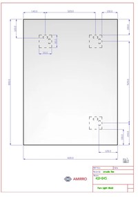 Zrcadlo do koupelny s LED světlem  - 60 x 80 cm - Pure Light