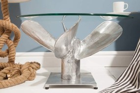 Designový konferenční stůl Propeller, 60 cm, stříbrný