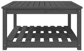 Zahradní stůl šedý 82,5 x 82,5 x 45 cm masivní borové dřevo - Default Title