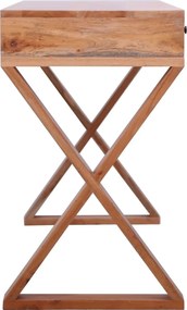vidaXL Počítačový stůl 132 x 47 x 77 cm masivní mahagonové dřevo [283848] Barva: Hnědá