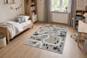 Koberec KIDDO 6111 světle šedý / bílý