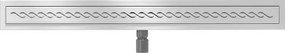 Mexen Flat nerezový sprchový žlab 90 cm vzor M18, 1023090-15