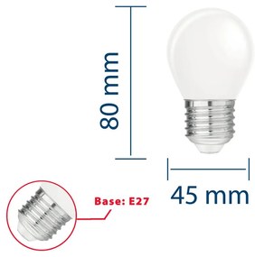 VELAMP OPAL FILAMENT žárovka 4W, E27, 3000K