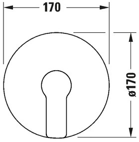 Duravit DC4210010046 - Sprchová baterie pro pod. instalaci D-CODE matná černá