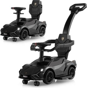 Costway 3 v 1 Lamborghini Push Car se světlomety a hudbou a – černý